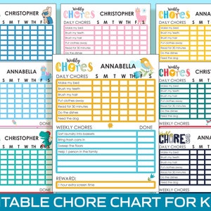 Fun and Easy Editable Chore Chart for 5 Year Old: Encouraging ...