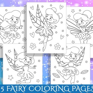 Fairy Coloring Pages: 15 Magical Designs for Preschool and Kindergarten ...