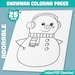 25 Adorable Snowman Coloring Pages for Preschool & Kindergarten, High ...
