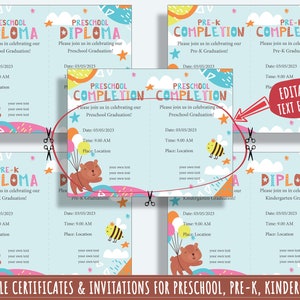 37 Pages of Editable Diploma, Certificate, and Invitation Templates for ...