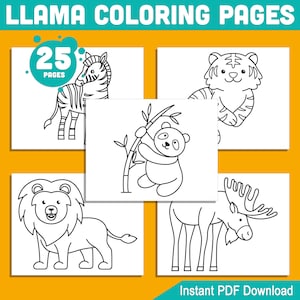 25 Simple Zoo Animal Coloring Pages for Kids, Perfect for Preschool ...
