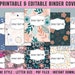 Stylist Floral and Flower Binder Cover, 10 Printable & Editable Binder ...