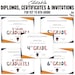 Printable 4th Grade Diplomas, Editable Certificates for 1st-8th Grades ...
