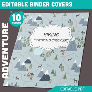 Adventure Binder Cover, 10 Printable & Editable Binder Covers Spines ...