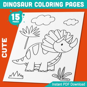 Dinosaur Coloring Pages: 15 Cute Dinosaur Designs for Preschool and ...