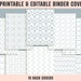 Geometric Patterns Binder Cover, 10 Printable & Editable Binder Covers ...