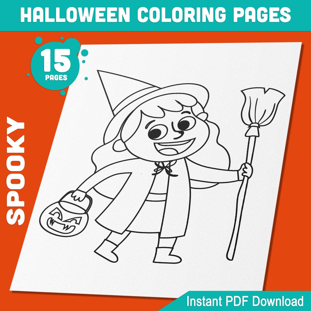 Get Spooky With These Adorable Halloween Coloring Pages for ...