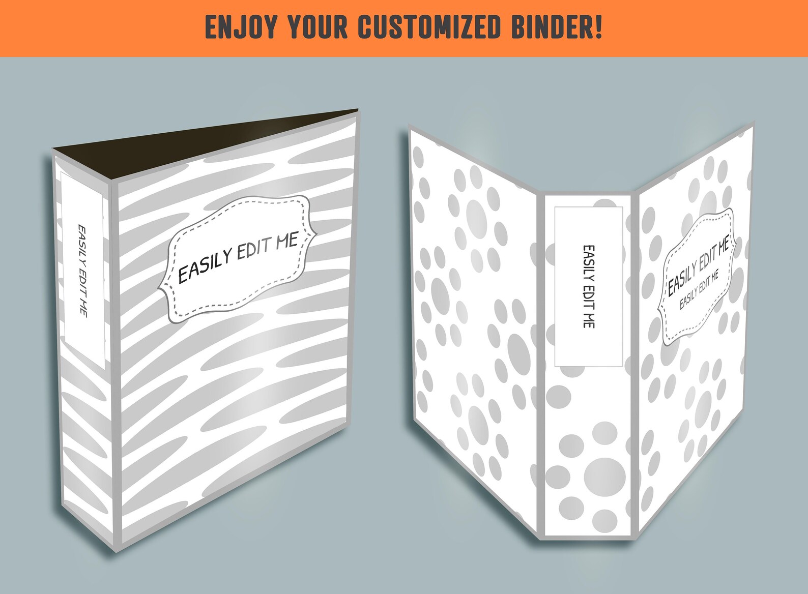 Geometric Patterns Collection Binder Covers, 10 Printable & Editable ...