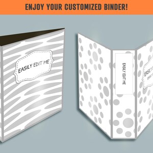 Geometric Patterns Collection Binder Covers, 10 Printable & Editable ...