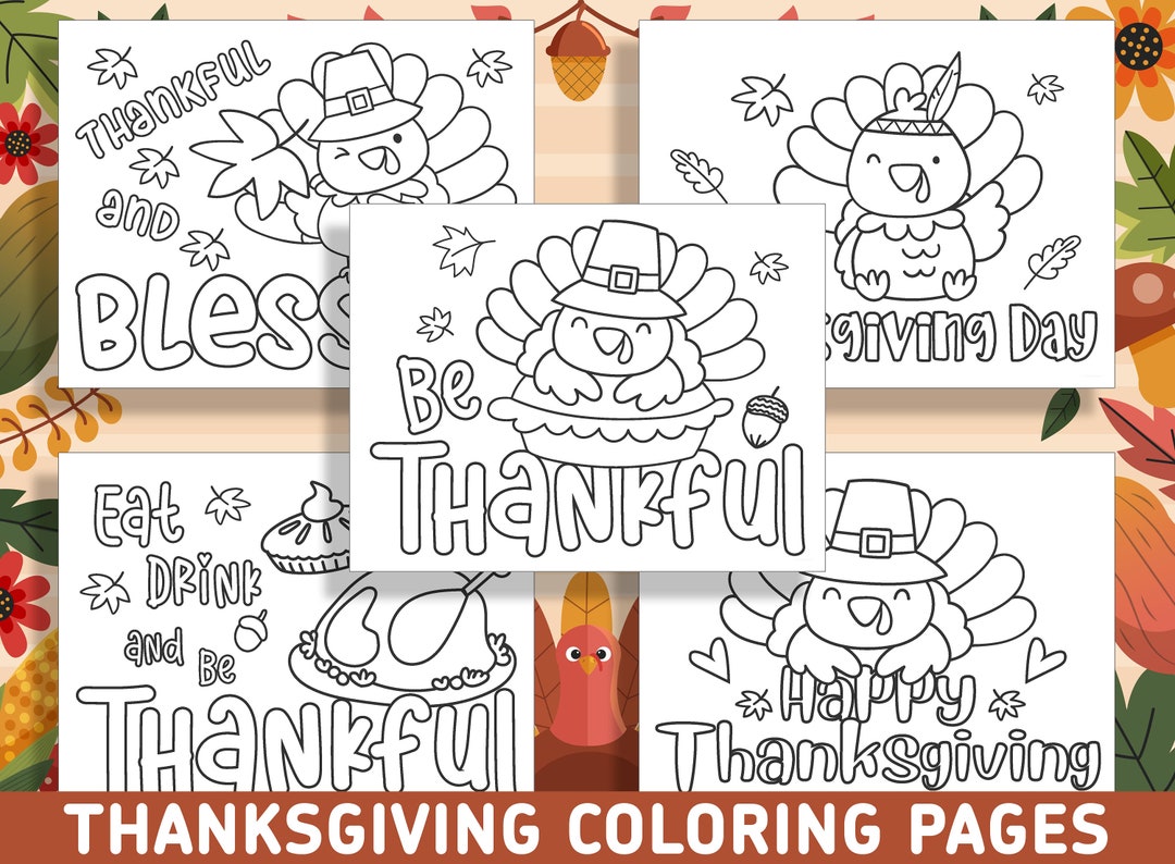 15 Festive Thanksgiving Coloring Pages for Preschool and Kindergarten ...
