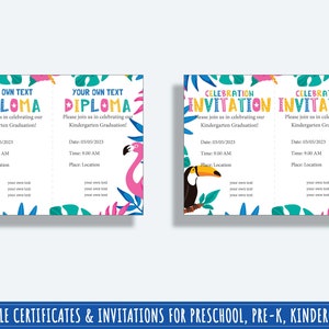 Preschool Graduation Diploma, Editable End of Year Diplomas ...