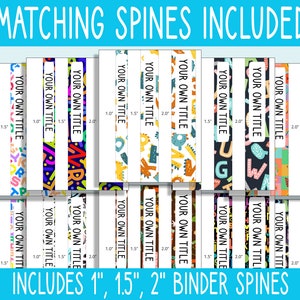 10 Editable Alphabet Binder Covers, Includes 1", 1.5", 2" Spines ...