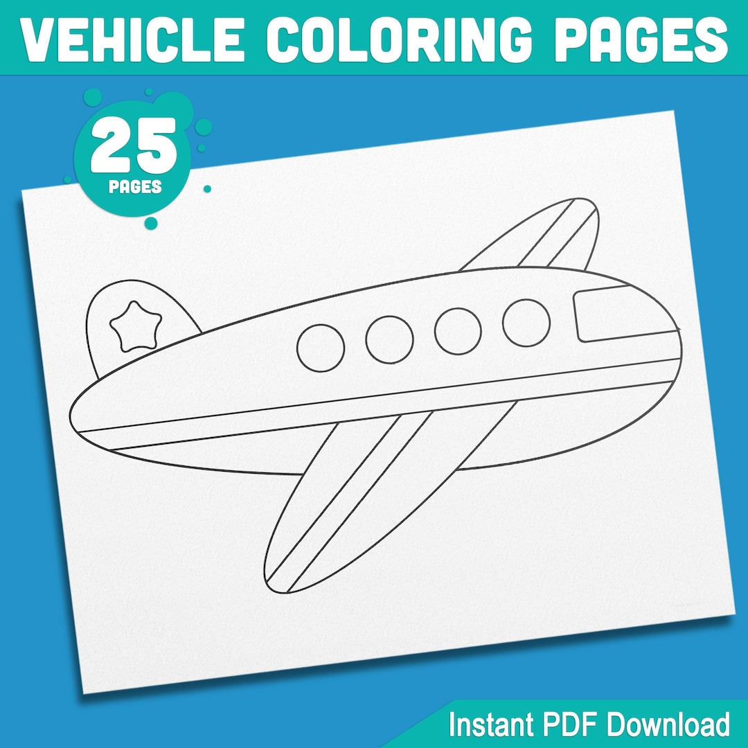 Vehicle Coloring Pages: 25 Fun Coloring Book Designs – Perfect for ...