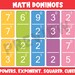 Printable Math Dominoes powers, Exponent, Squared, Cubed, 55 Cards, PDF ...