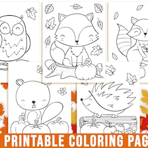 Autumn Coloring Book for Kids: High-resolution PDF With Fall Leaves ...