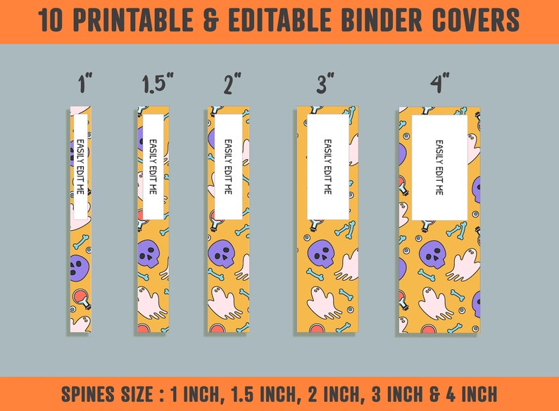 Halloween the Holiday of the Dead Binder Cover, 10 Printable & Editable ...