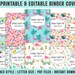 Binder Cover Flamingo 10 Printable & Editable Binder - Etsy