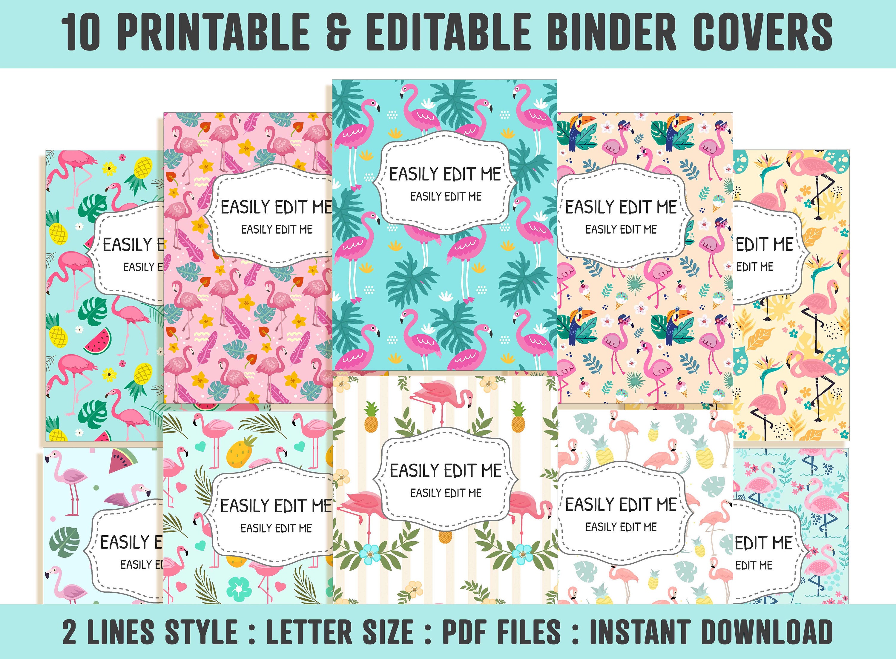 Cute Binder Cover Templates