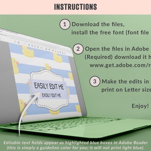 Baby Shower Binder Cover, 10 Printable/editable Binder Covers+spines ...