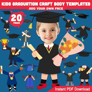Printable Graduation Craft for Kids: 20 Body Cutout Templates to Add ...