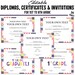 Editable 2nd Grade Diplomas, 1st-8th Grade Certificates, and Invitation ...
