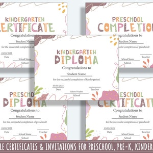 37 Pages of Customizable Diploma, Certificate, and Invitation Templates ...