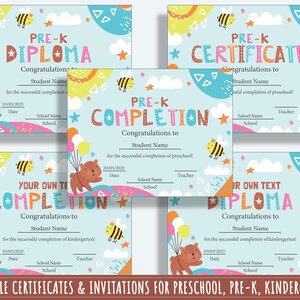 37 Pages of Editable Diploma, Certificate, and Invitation Templates for ...