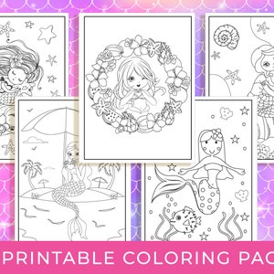 Mermaid Coloring Pages 40 Printable Mermaid Coloring Pages for Girls ...