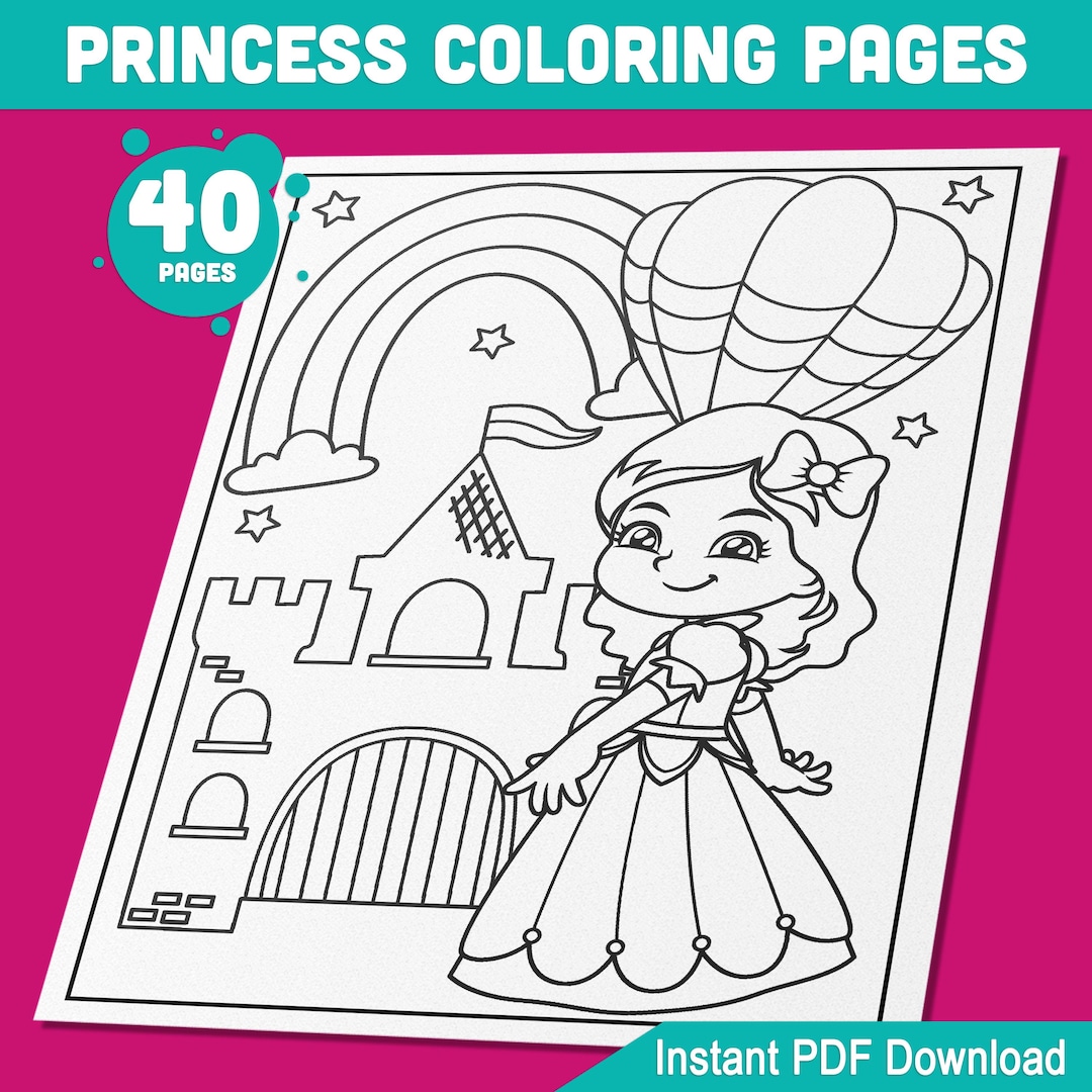 Princess Coloring Pages: 40 Printable Designs for Girls, Teens, & Kids ...