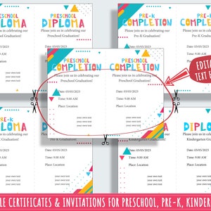 Modern-themed Preschool and Kindergarten End-of-year Celebration Kit ...
