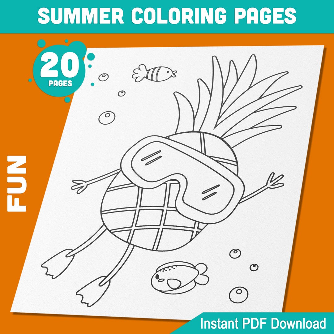 Summer Fun Character Coloring Pages: 20 Playful Designs for Kids – High ...
