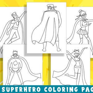 Superhero Coloring Pages: 25 Fun Activity Sheets for Preschool and ...