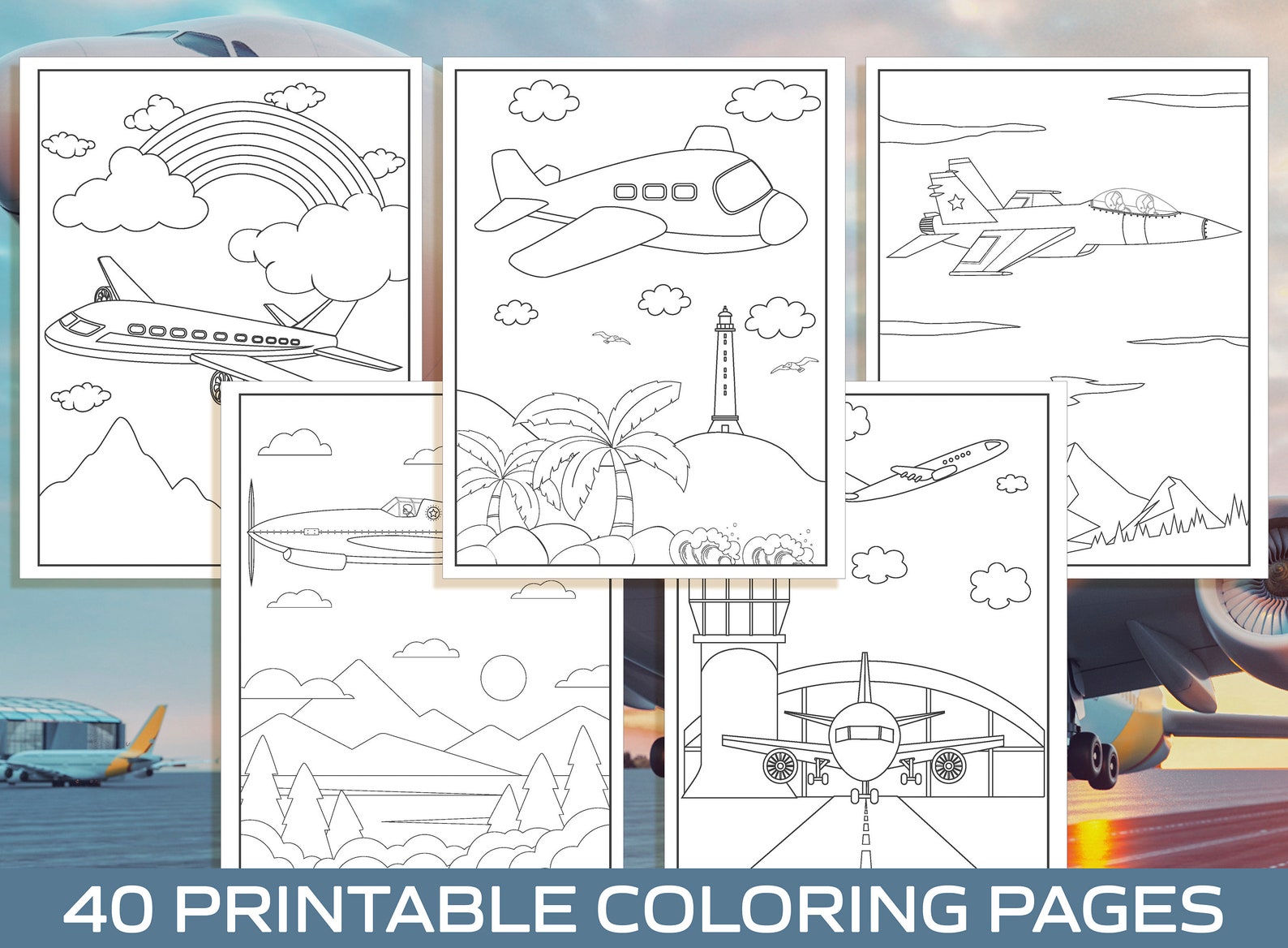 Airplane Coloring Pages 40 Printable Airplane Coloring Pages for Kids ...