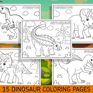 Dinosaur Coloring Pages: 15 Fun Coloring Sheets, Perfect for Dinosaur ...