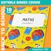 10 Editable Back to School Binder Covers, Includes 1, 1.5, 2" Spines ...