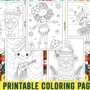 Island Girl Coloring Pages: 25 Printable Designs for Kids, Girls With ...