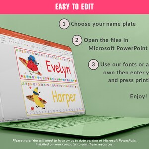 Student Desk Plates, 30 Printable/editable Fun Summer Classroom Name ...