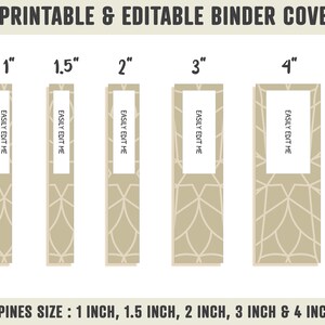Binder Cover Printable Editable, 10 Binder Covers+spines, Binder ...