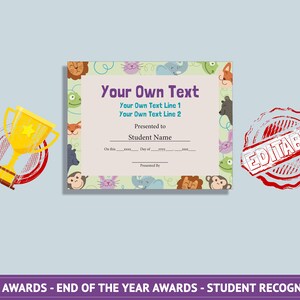 Editable Classroom Awards - End of the Year Awards - Student ...