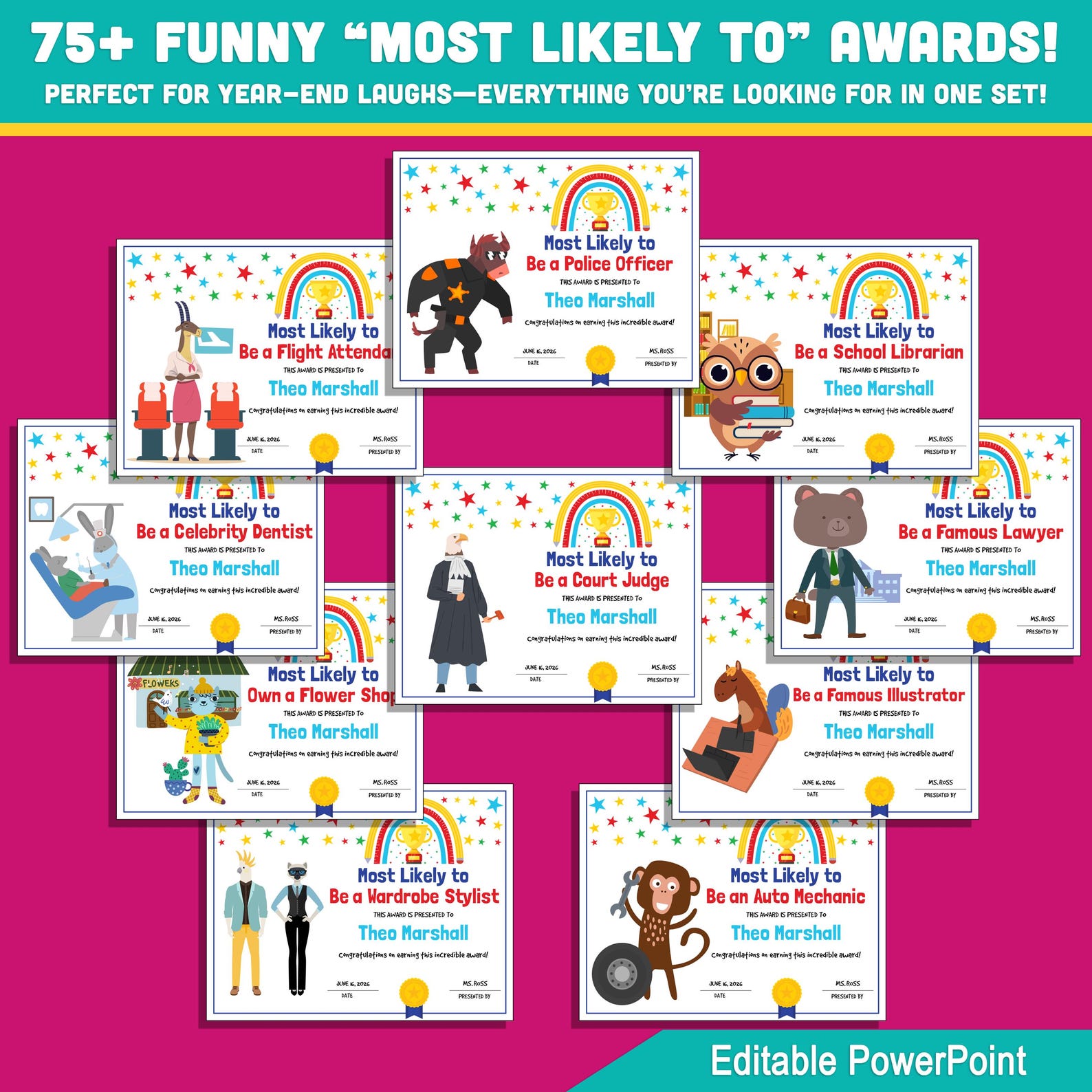 Funny “most Likely To” Award Certificates – 75 Hilarious Editable ...