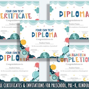 Galactic Achievements: 37 Pages of Planets and Space-themed Diplomas ...