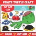 Pirate Turtle Craft Activity Color, Cut, and Glue for Prek to 2nd Grade ...