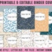 Decorative Floral Binder Cover, 10 Printable/editable Binder Covers ...