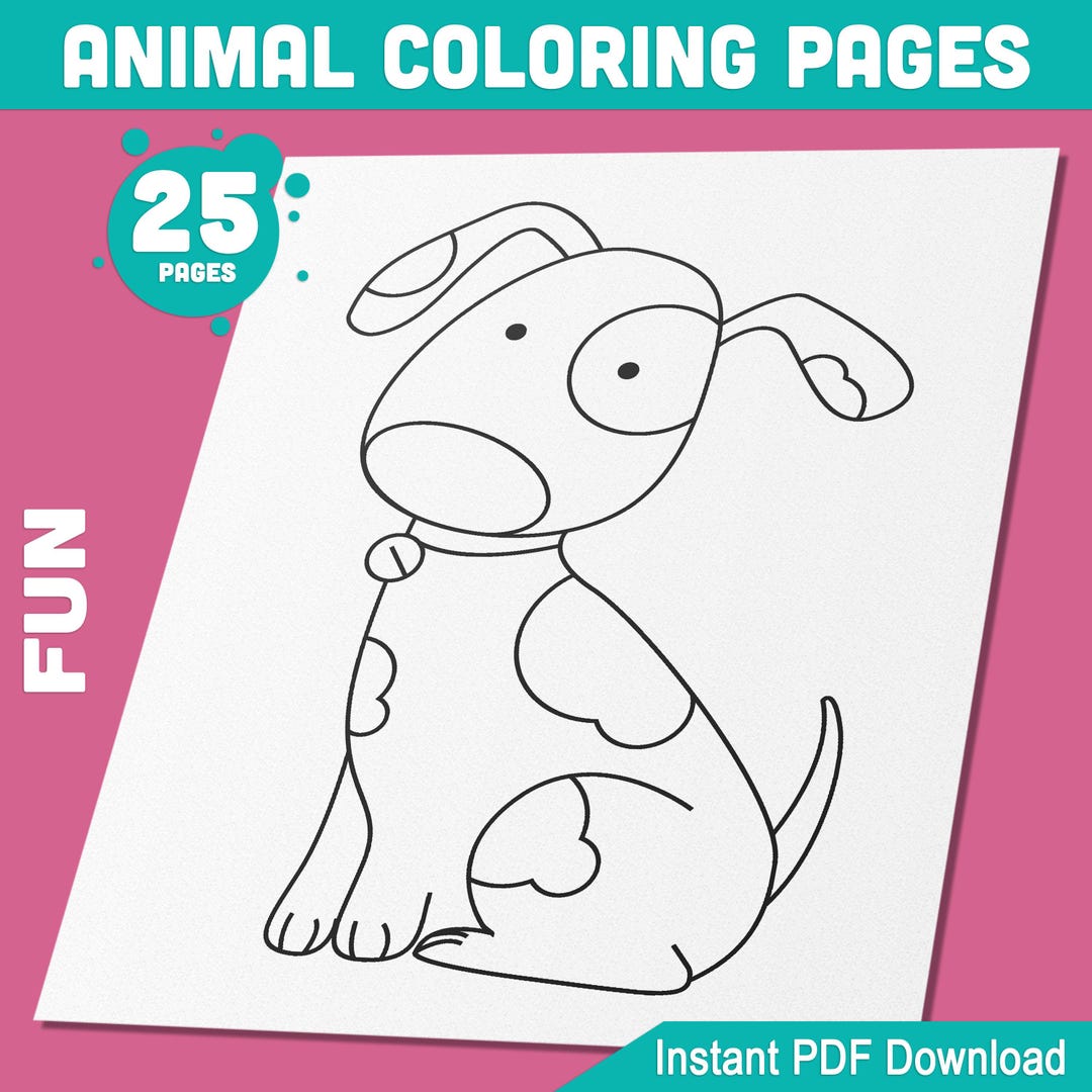 Animal Coloring Pages: 25 Cute and Educational Worksheets for Preschool ...