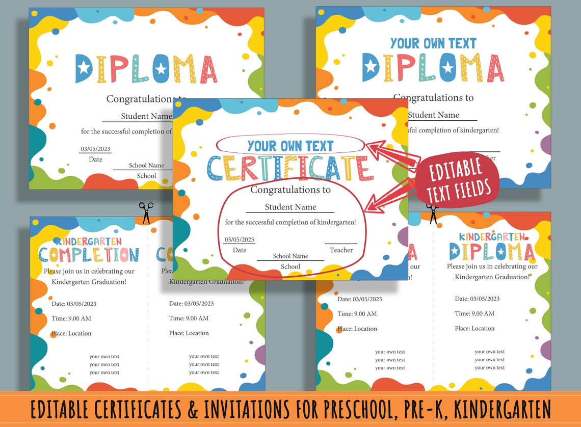 First Steps to Success: Kindergarten & Preschool Diploma, Certificate ...