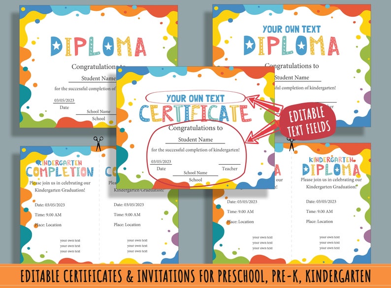 First Steps to Success: Kindergarten & Preschool Diploma, Certificate ...