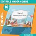 Travel to World, Cultural Travel Binder Cover, 10 Printable & Editable ...