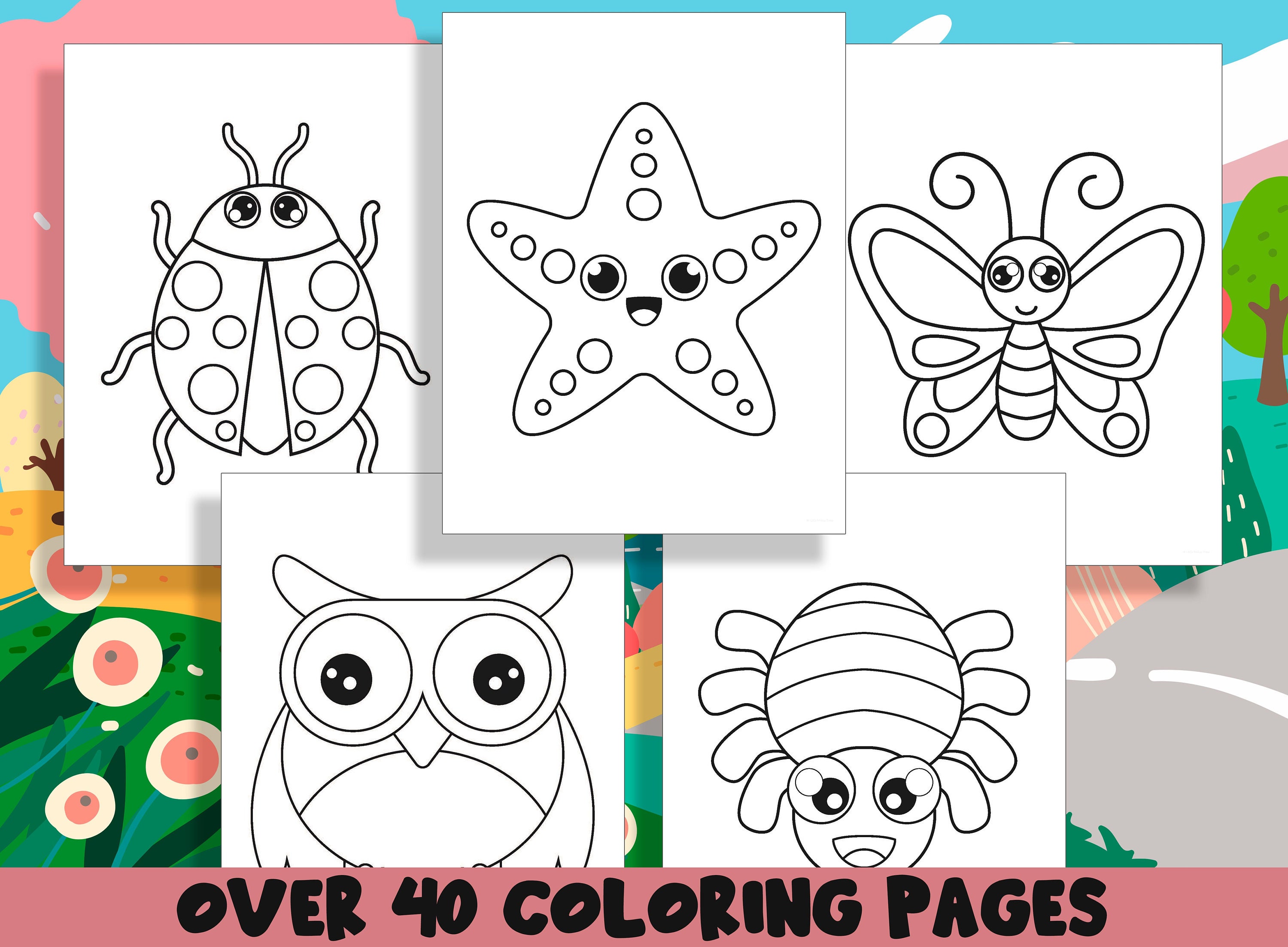 Animal Coloring Pages: 40 Printable Animal Designs for Preschool ...