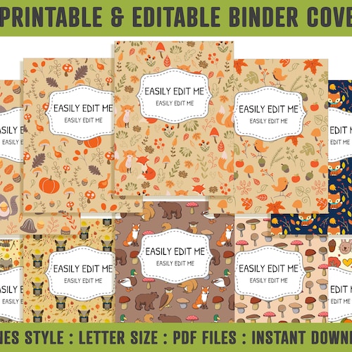 Science Binder Cover 10 Printable & Editable Coversspines - Etsy