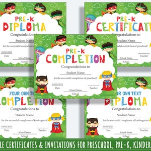 37 Pages of Superhero-themed Diplomas, Certificates, and Invitations ...
